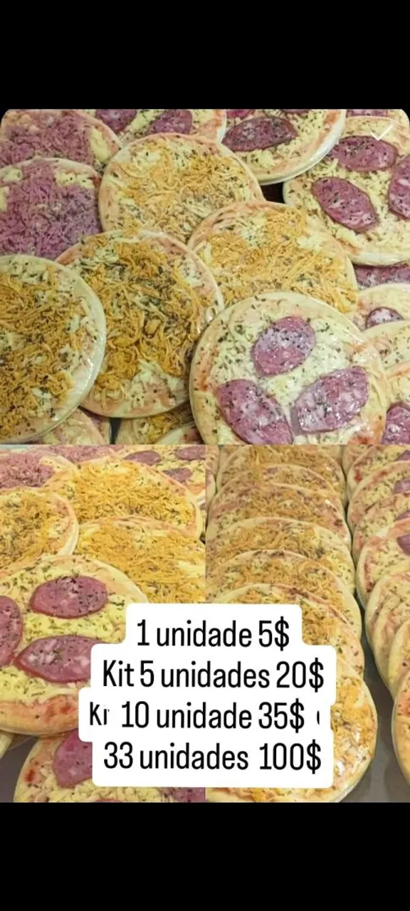 "mini pizza congelada" no Brasil