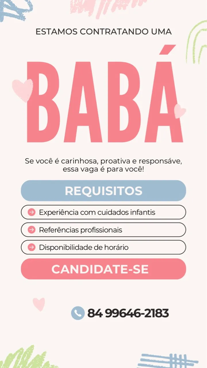 "vaga de baba" - Vagas de emprego no Brasil