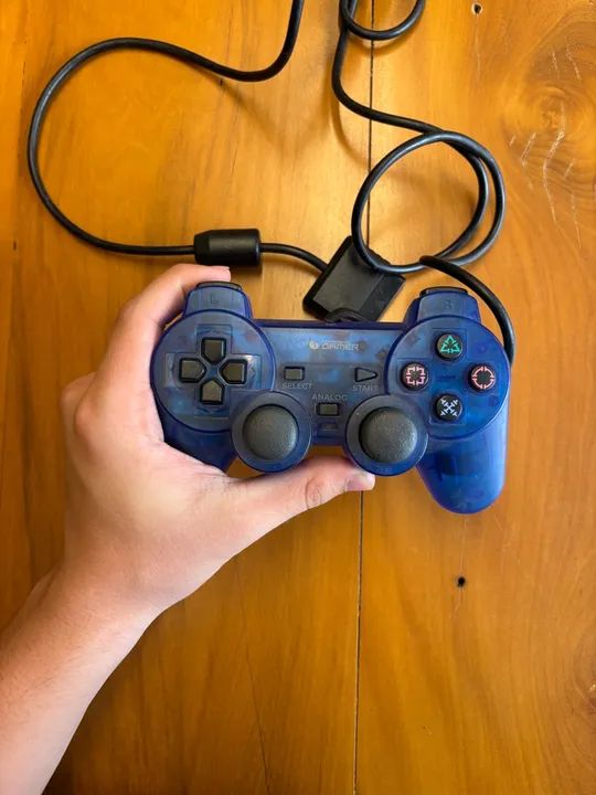 Controle Playstation 2 Gamer Azul - Peças e Acessórios de Vídeo Game ...