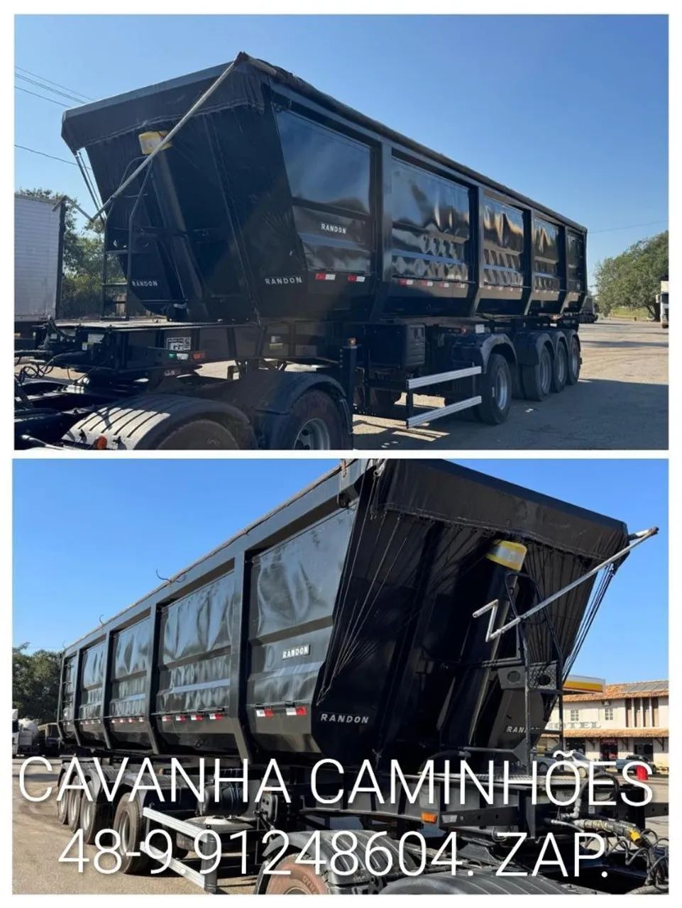 Caçamba Randon 4° Eixo 2025 55 Mts Cúbicos Sem Pneus Lona Fácil Manta ...