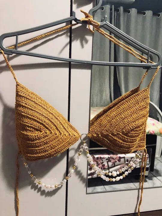 Top Crochê Dourado- Carnaval - Roupas - Vila Vicente Fialho, São Luís ...