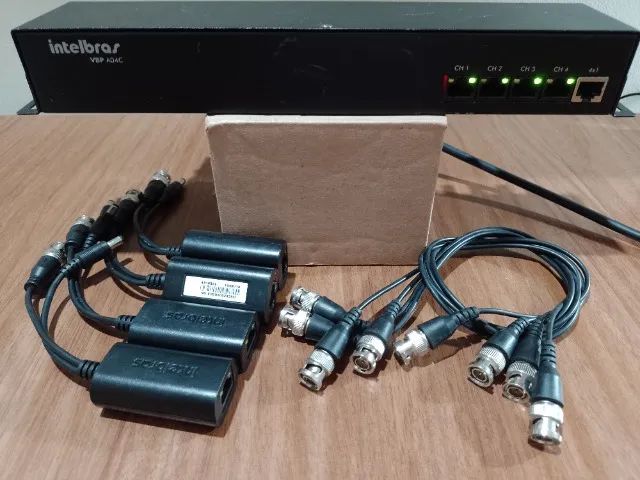 Power balun 4 portas Intelbras Vbp A04C- conjunto completo ...