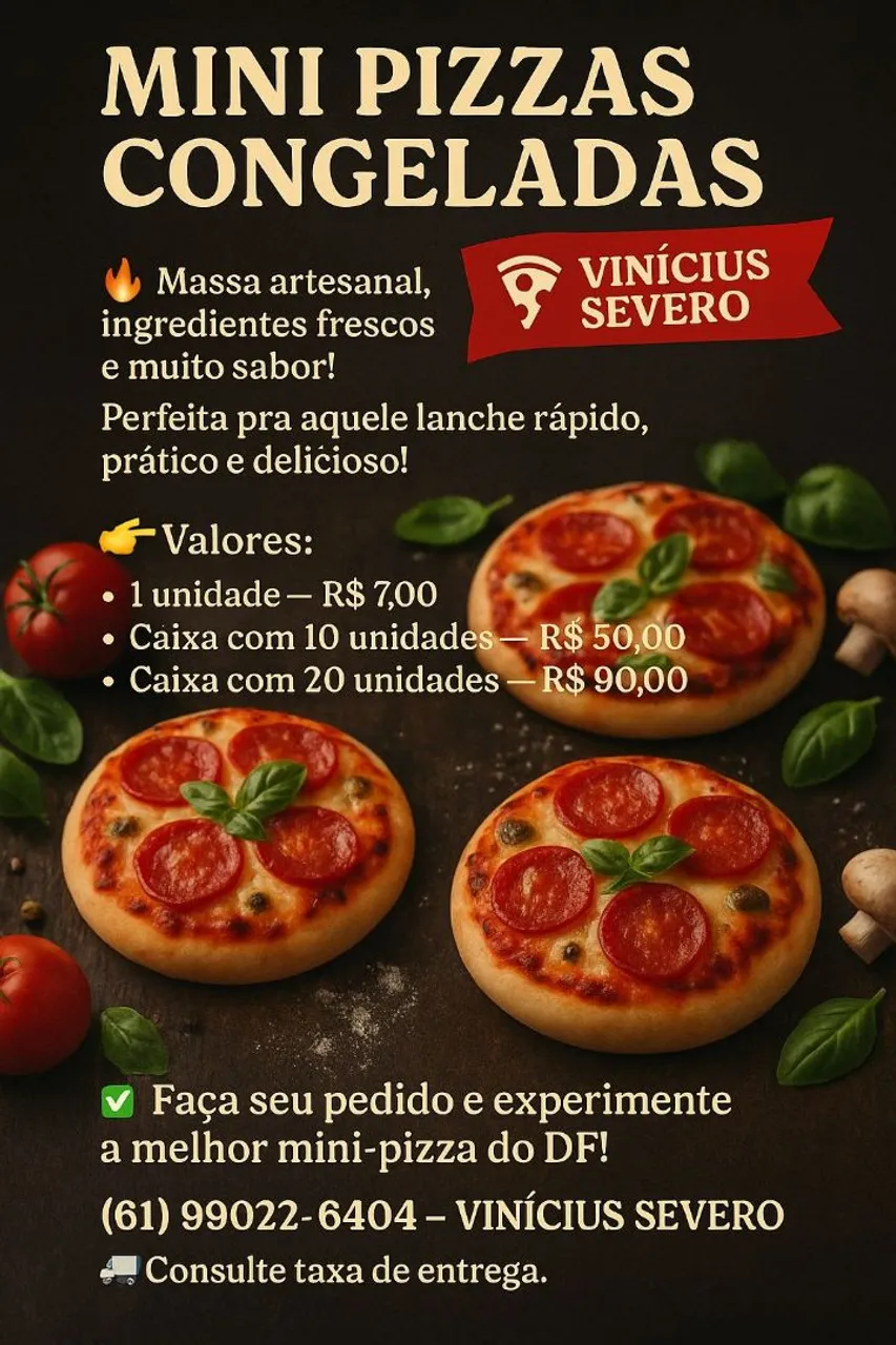 "mini pizza" no Brasil