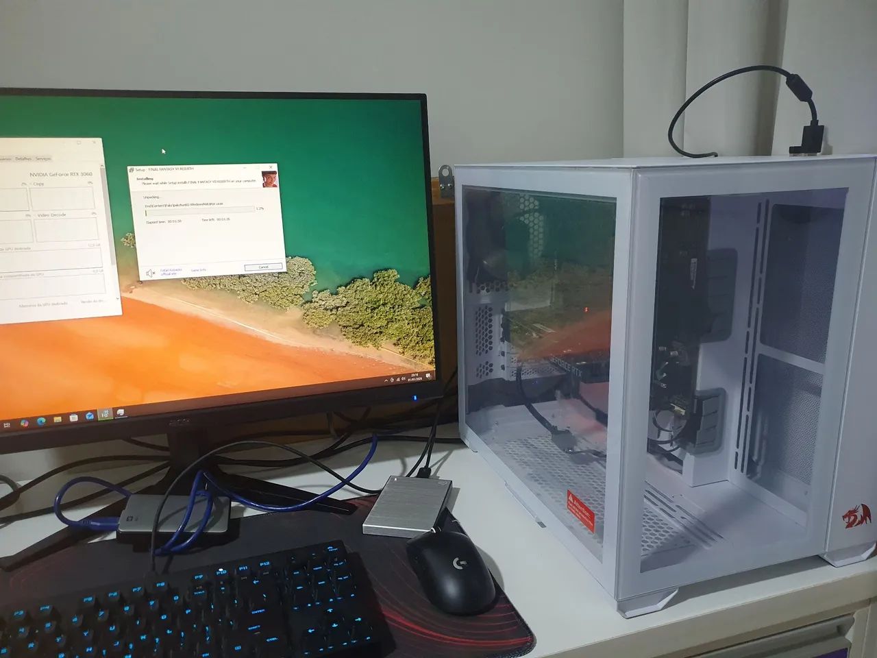 PC Gamer Ryzen 7 5700X/ 16GB Ram/ NVME 480GB/ Placa de Vídeo GTX 3060 ...