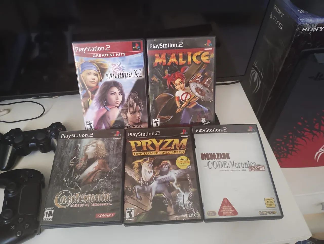 Lote de 6 jogos PS2 - Final Fantasy X-2, Malice, Pryzm, Castlevania ...