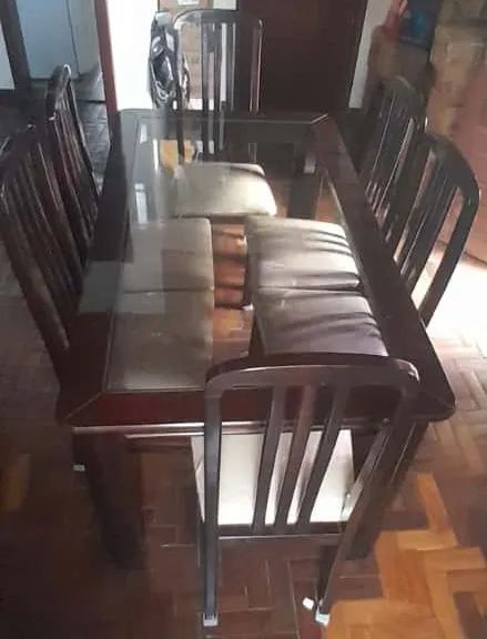 Mesa De Jantar Antiga Madeira Maciça Retangular - Mesas - Costa Azul ...