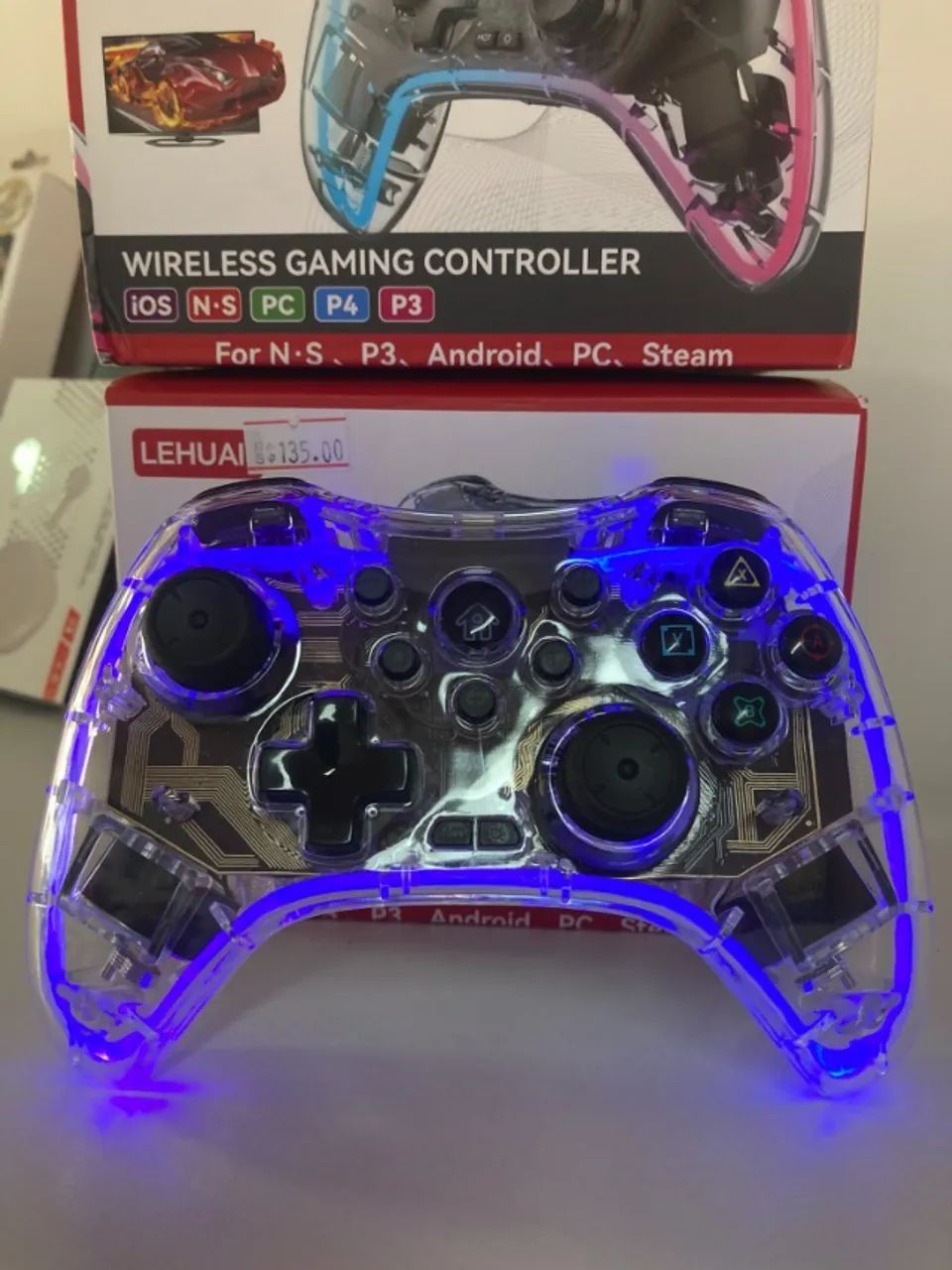 CONTROLE SEM FIO RGB PARA PC NINTENDO SWITCH TV ANDROID IOS PS3 STEAM ...