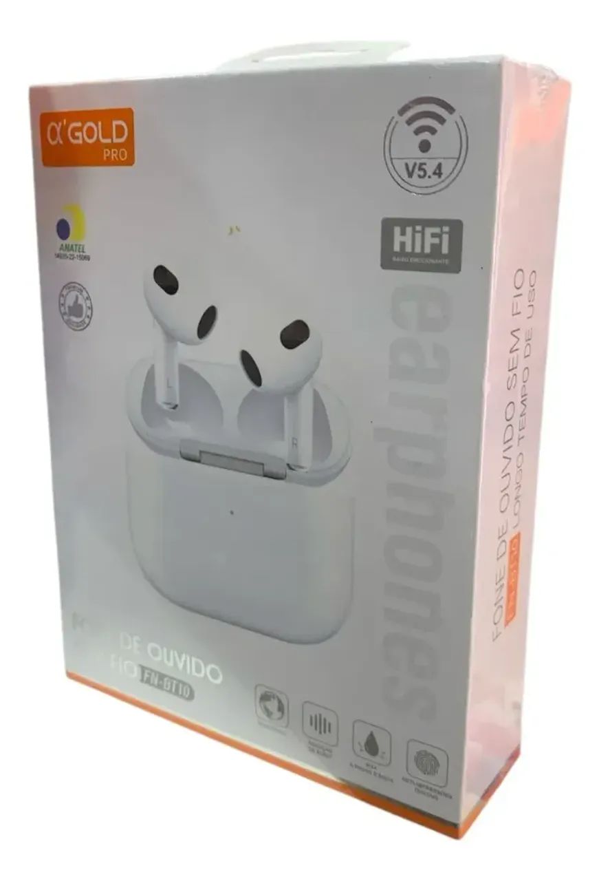 Fone Bluetooth Compatível Com Ios, Android, Samsung E Iphone Cor Branco ...