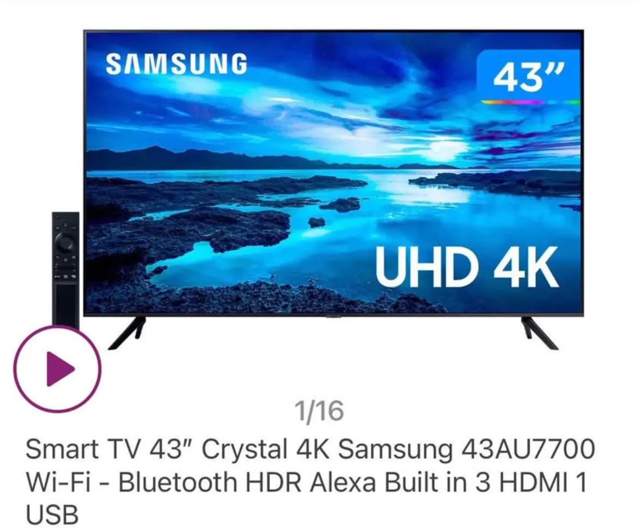 Samsung TV 43 Polegadas UHD-4K - TVs - Centro, Curitiba 1404602806 | OLX