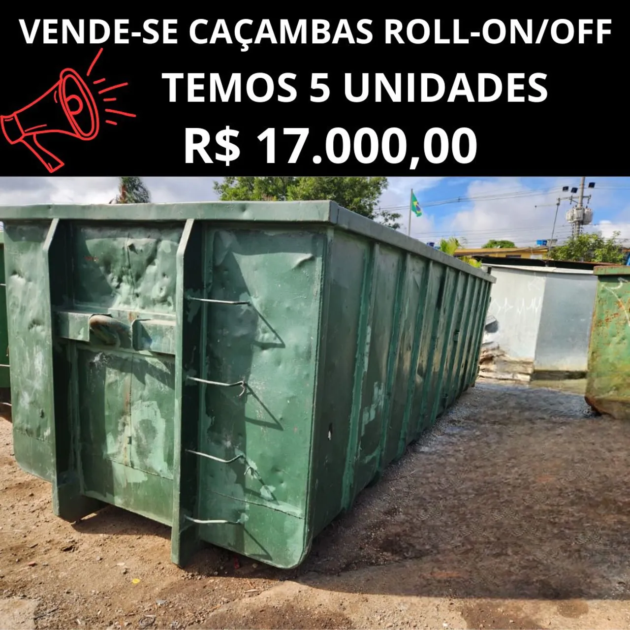 "cacamba roll on" no Brasil