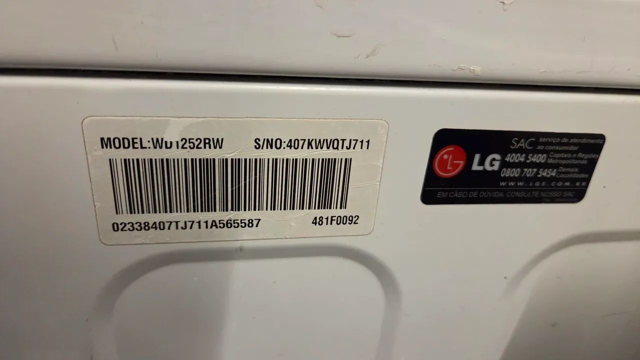 Lava e seca LG 127V 12kg bom estado - Máquinas de Lavar e Secadoras ...