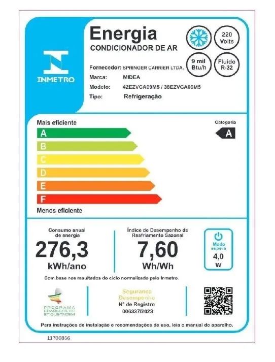 Ar-Condicionado Split Inverter Midea 9.000 BTUs R-32 Só Frio 220V - Ar ...