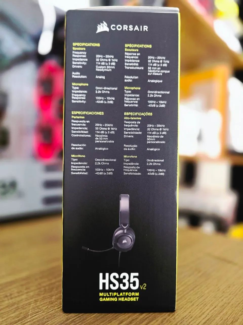 Headset Gamer Corsair HS35 V2 - Drivers 50mm - Multiplataforma - Fones ...