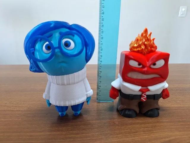 Inside Out Divertidamente Tristeza e Raiva Impressão 3D - Hobbies e ...