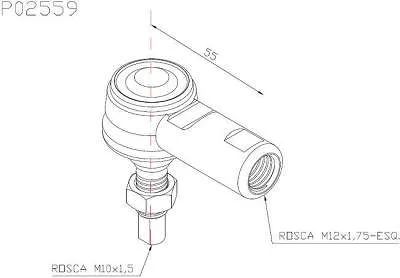 TERMINAL CAMBIO INTERNO LADO ESQUERDO 370/1935-SCANIA P2559A N968 ...