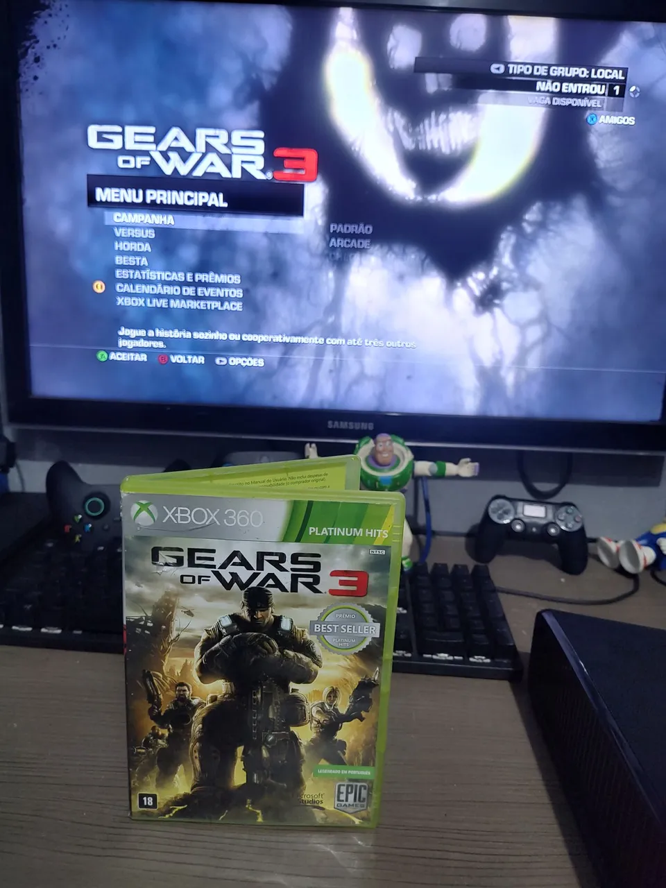 "gears of war 3 xbox 360 original" no Brasil
