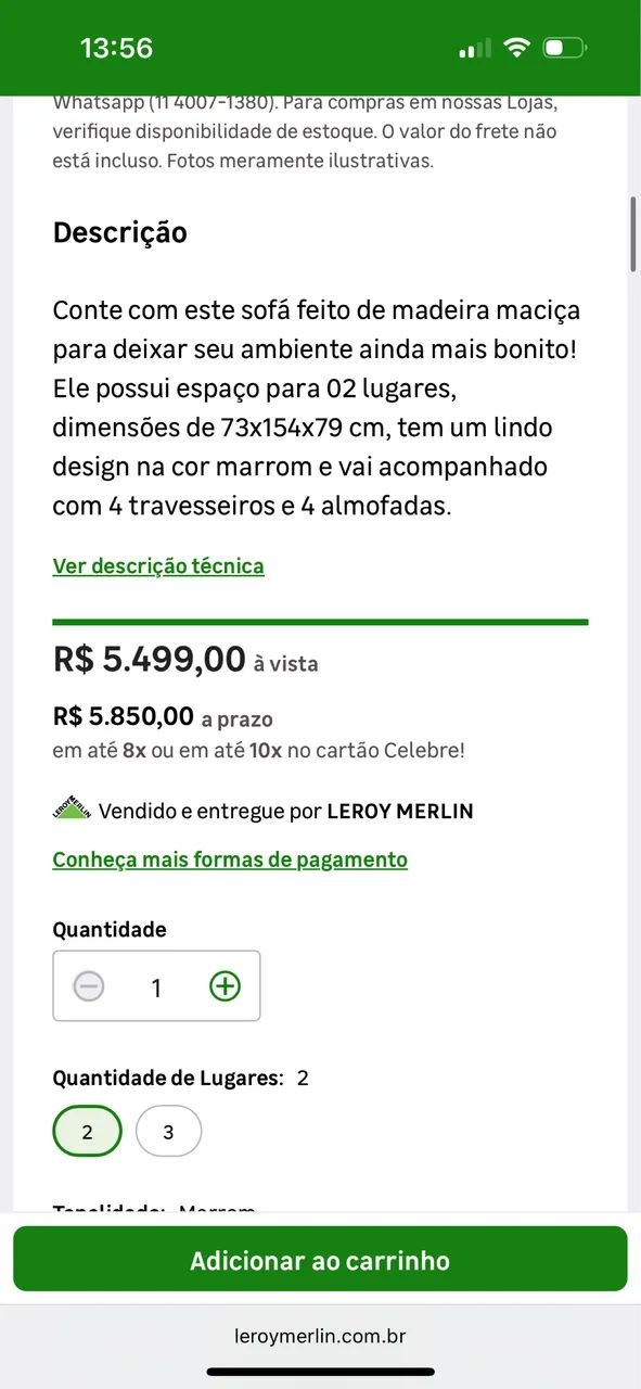 Vendo sofá área externa (jardim ou sacada) em madeira - Sofás e ...