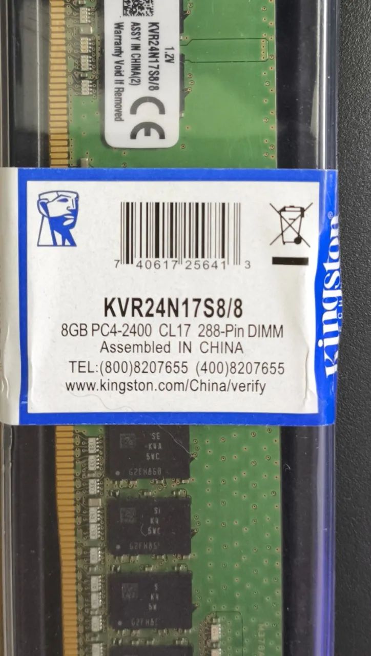 Memória RAM DDR4 8GB Kingston ValueRAM 2400MHz (PC4-2400) - Novo ...