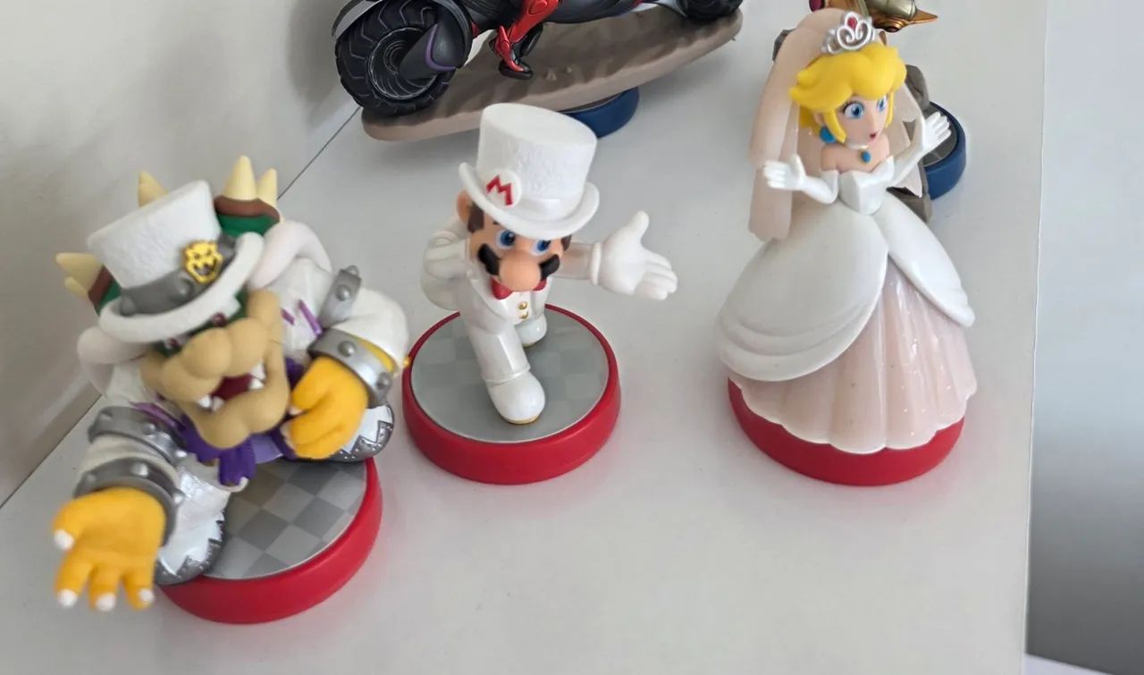 Amiibos Mario, Bowser e Peach casamento - Jogos de Vídeo Game - Vila ...