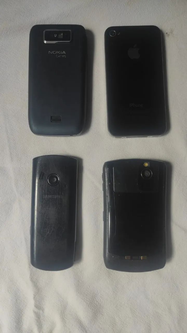 Lote 8 Aparelhos (iPhone 4S, BlackBerry, Nokia E63, Samsung e GPS ...