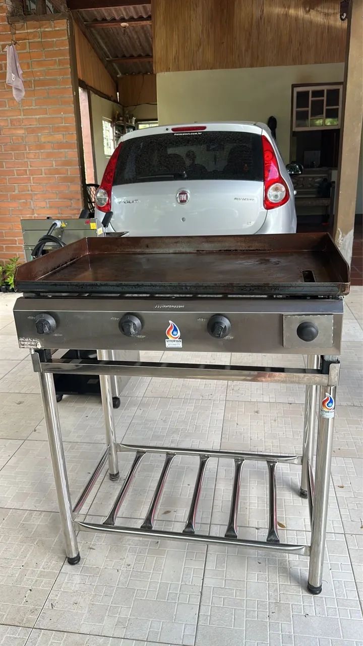 Chapa marchesoni 80cm + bancada em inox - Gastronomia e Hotelaria ...