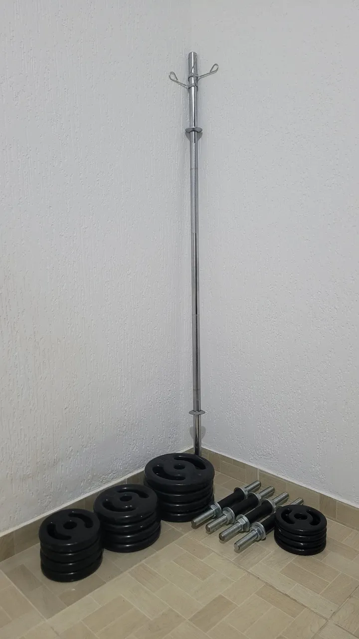 "kit de barras e anilhas" - Academia e Exercícios no Brasil