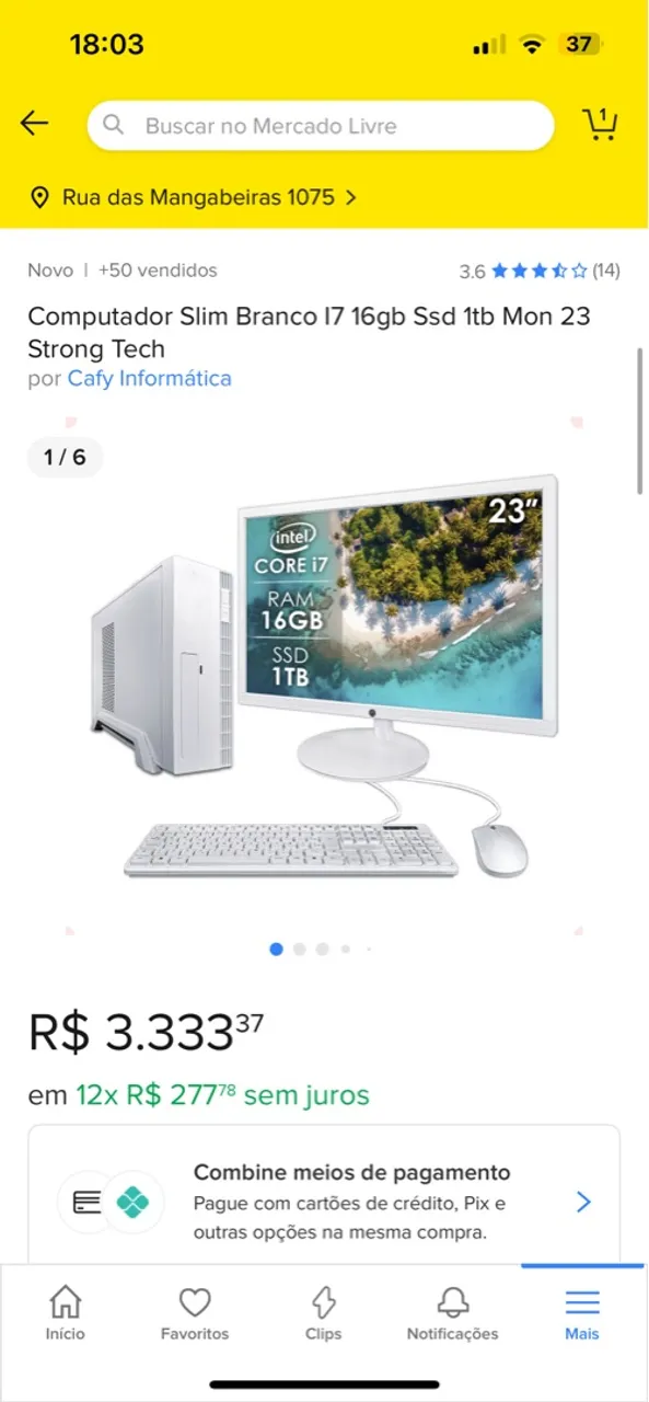 "monitor computador branco" no Brasil