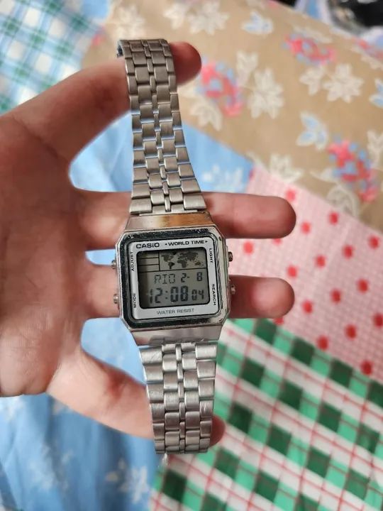 Relogio Casio original antigo modelo 3437 hora mundial - Acessórios ...