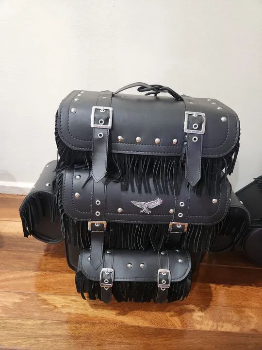 Alforges de couro para moto custom - Motos - Asa Norte, Brasília ...