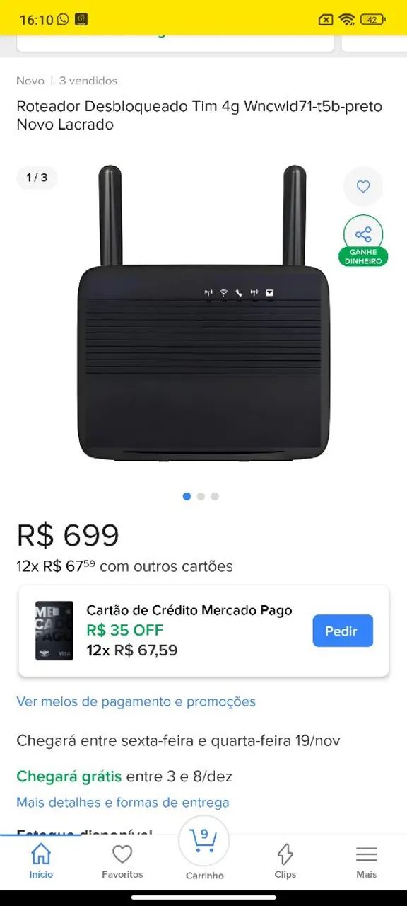 Modem desbloqueado chip 3g, 4g. Internet rural Modelo wld71-t5b ...