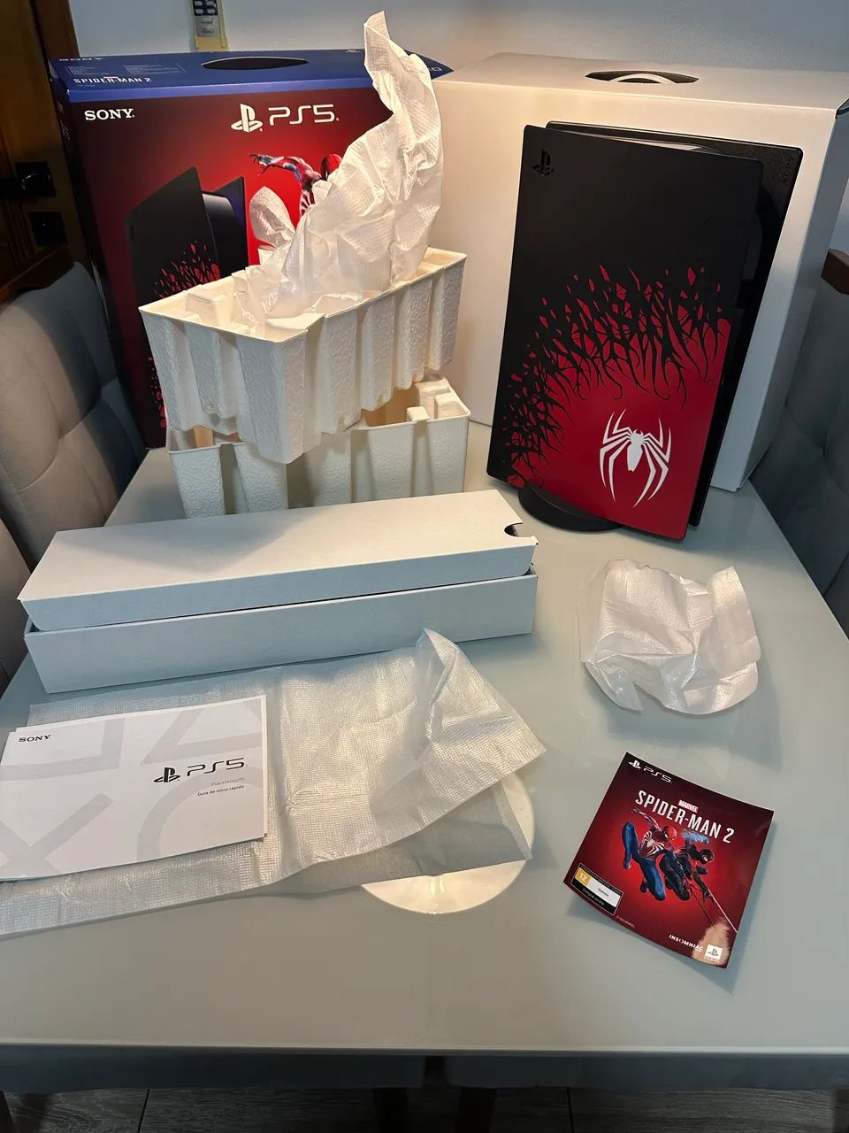 PlayStation 5 Spider Man + Kit ventilação + Base carregadora + 2 jogos ...