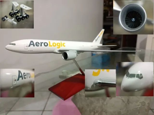 Coleção com 7 Miniaturas de Aviões 1:200 Vasp Md-11, Boeing 777, Airbus ...