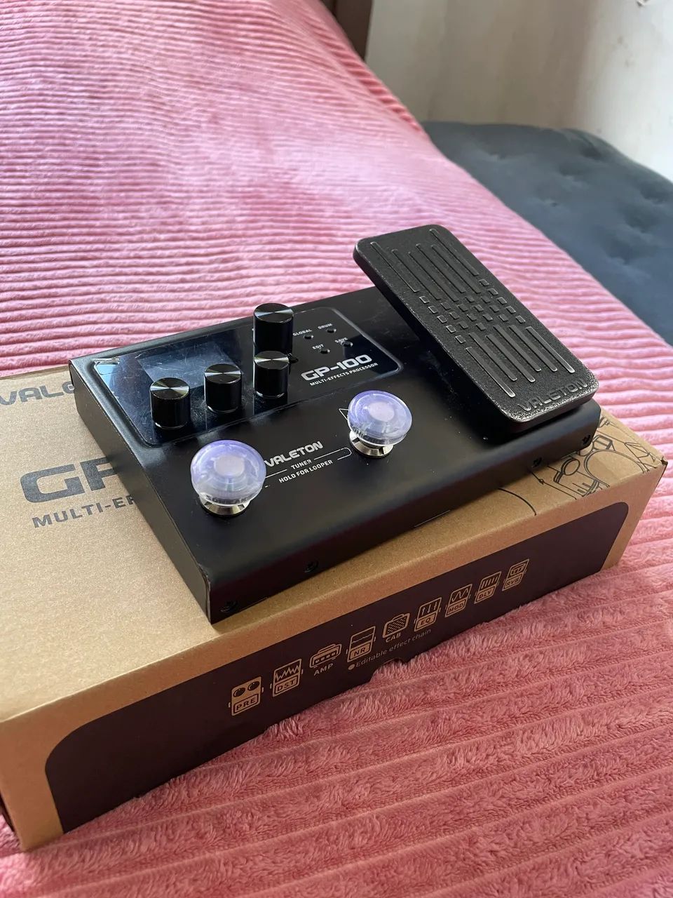 Pedaleira Valeton GP100 - Pouco Uso | Completa | Guitarra, Baixo e ...