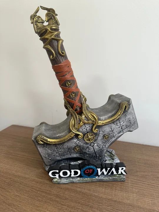 Martelo Thor God Of War Ragnarok Mjolnir Kratos - Hobbies e coleções ...