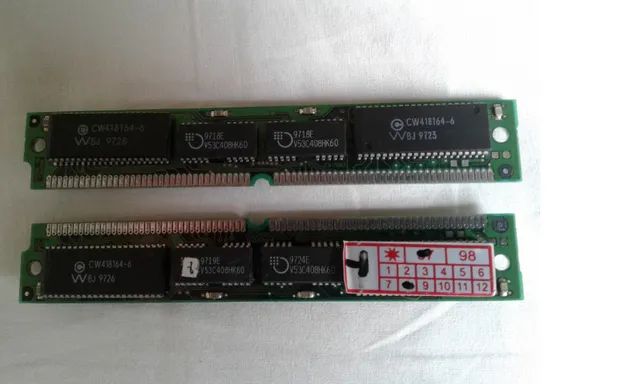 Memória Ram Simm - 72 vias para 286-386-486 - Raridade - Memória RAM ...