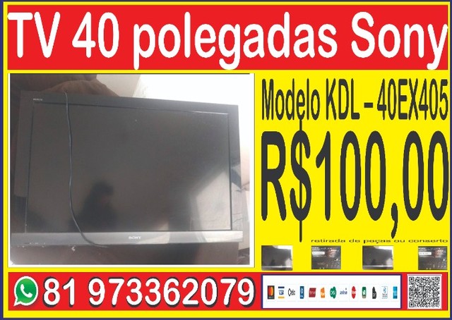 Tv sony kdl 40ex405 | +15 anúncios na OLX Brasil