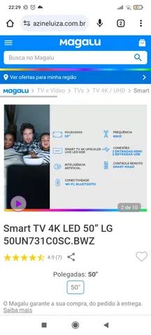 "tv hd 50 polegadas" no Brasil