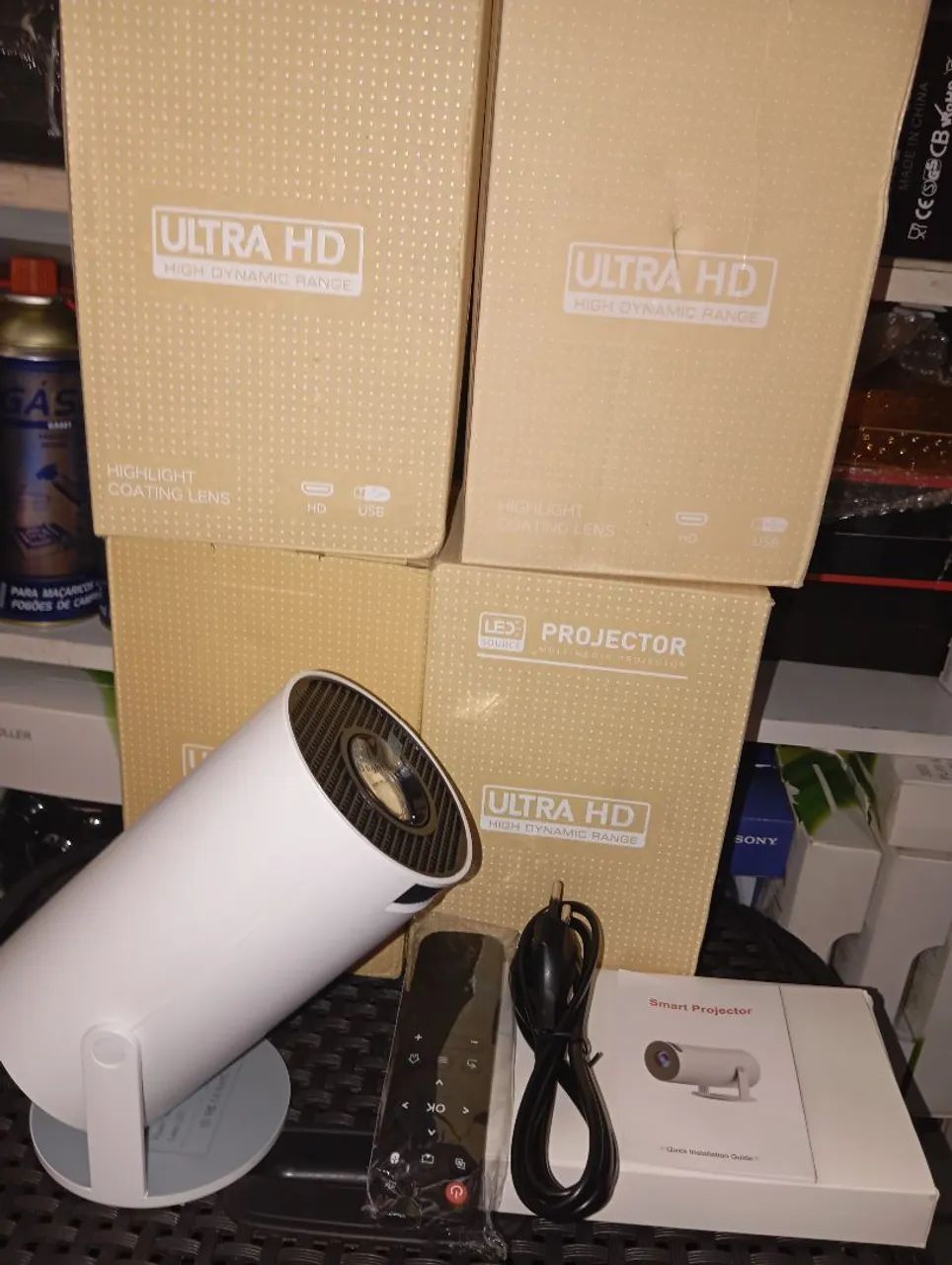 Projetor 4K HD 150 Polegadas Celular, Tv B0x, Xbox, PS, Pc, Wifi e ...