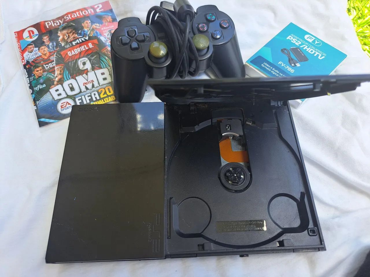 PlayStation 2 Slim - 1 Controle + Adaptador HDMI - Consoles de Vídeo ...