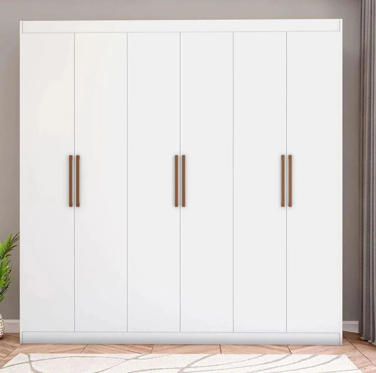 Promoção Belíssimo Guarda Roupa Moderno 6 Portas, Novo Na Caixa Lacrado ...