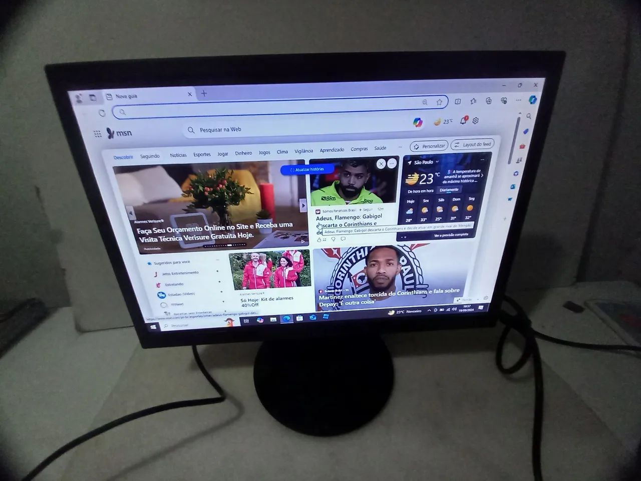 Monitor importado 19 polegadas led entradas hdmi e vga usado ...