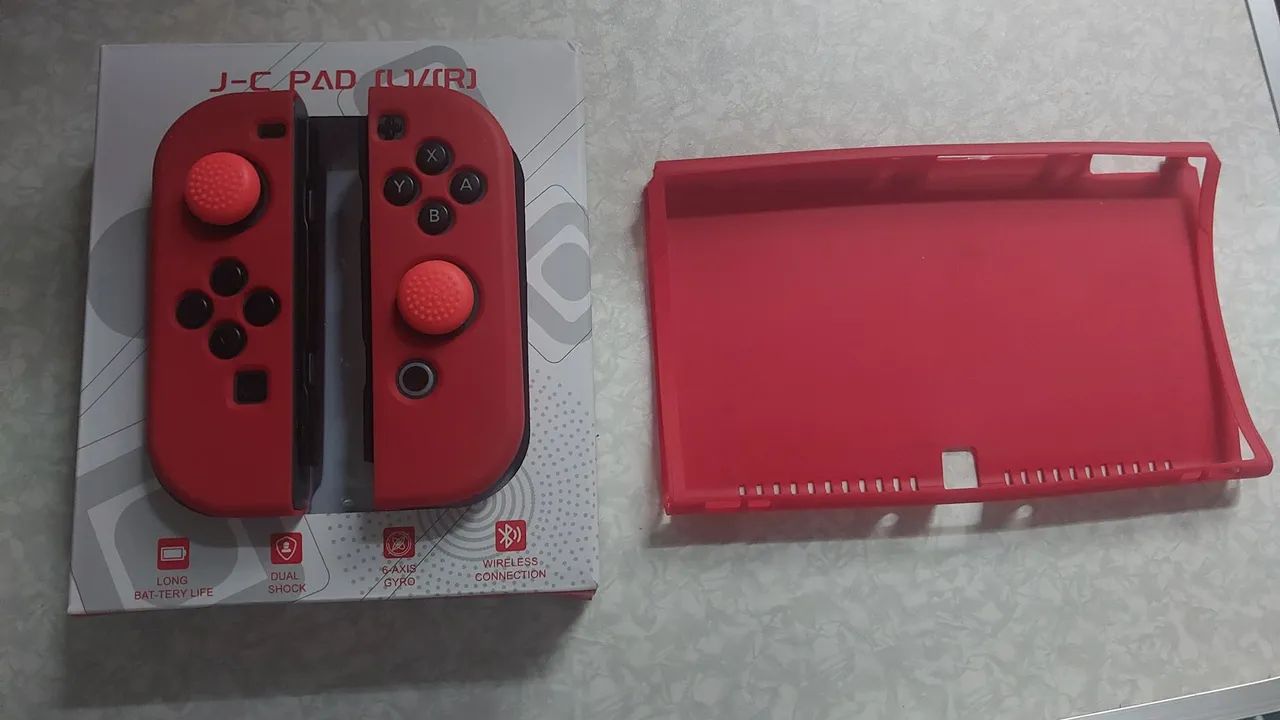 Joy-Con Pad (L/R) + Case Vermelha Nintendo Switch OLED - Peças e ...
