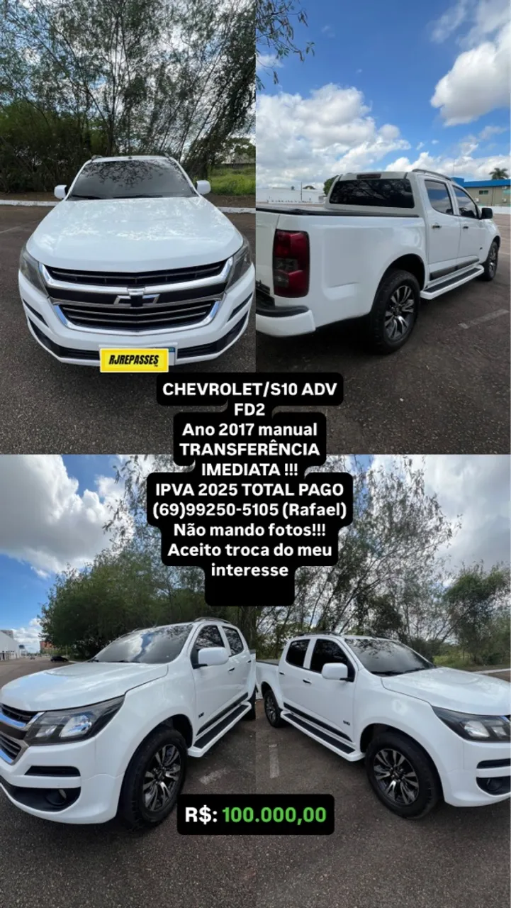 CHEVROLET S10 2017 Usados e Novos