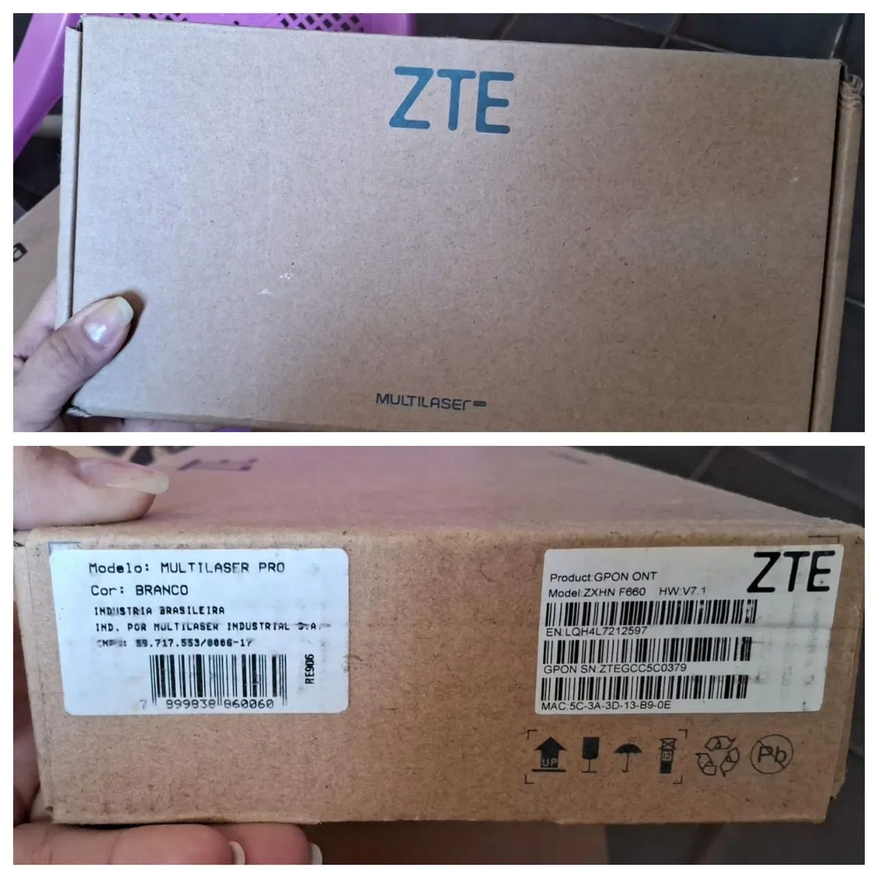 Roteador ZTE ZXHN F660 GPON ONT - Conectividade e Dispositivos de Rede ...