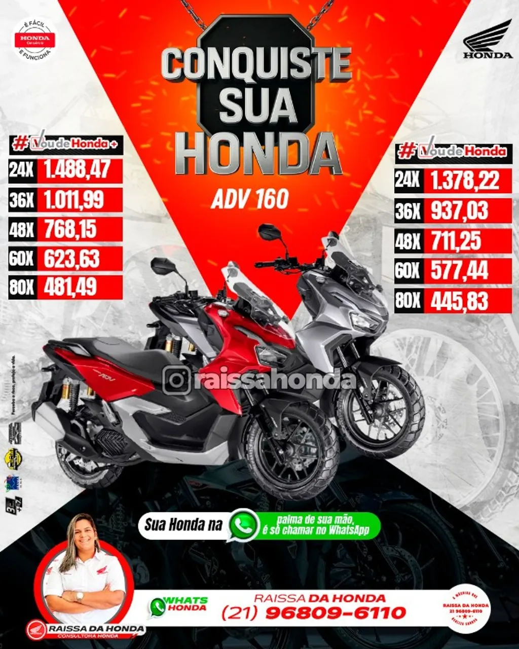Motos Honda ADV 160 no Brasil