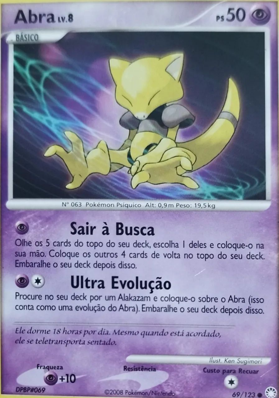 Pokémon TCG - COMBO ALAKAZAM: Abra (69/123)-Port-2008; Alakazam (33/165 ...