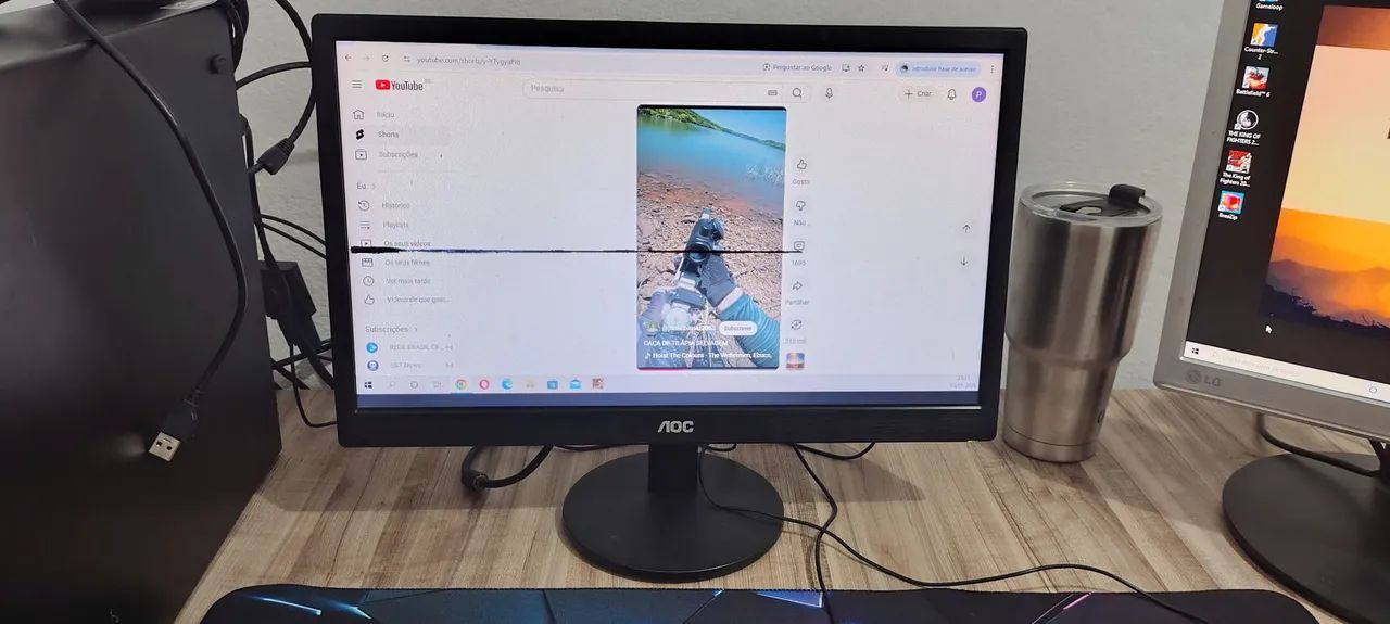 Monitor AOC 18,5 com uma linha na tela. - Monitores - Artur Lundgren II ...