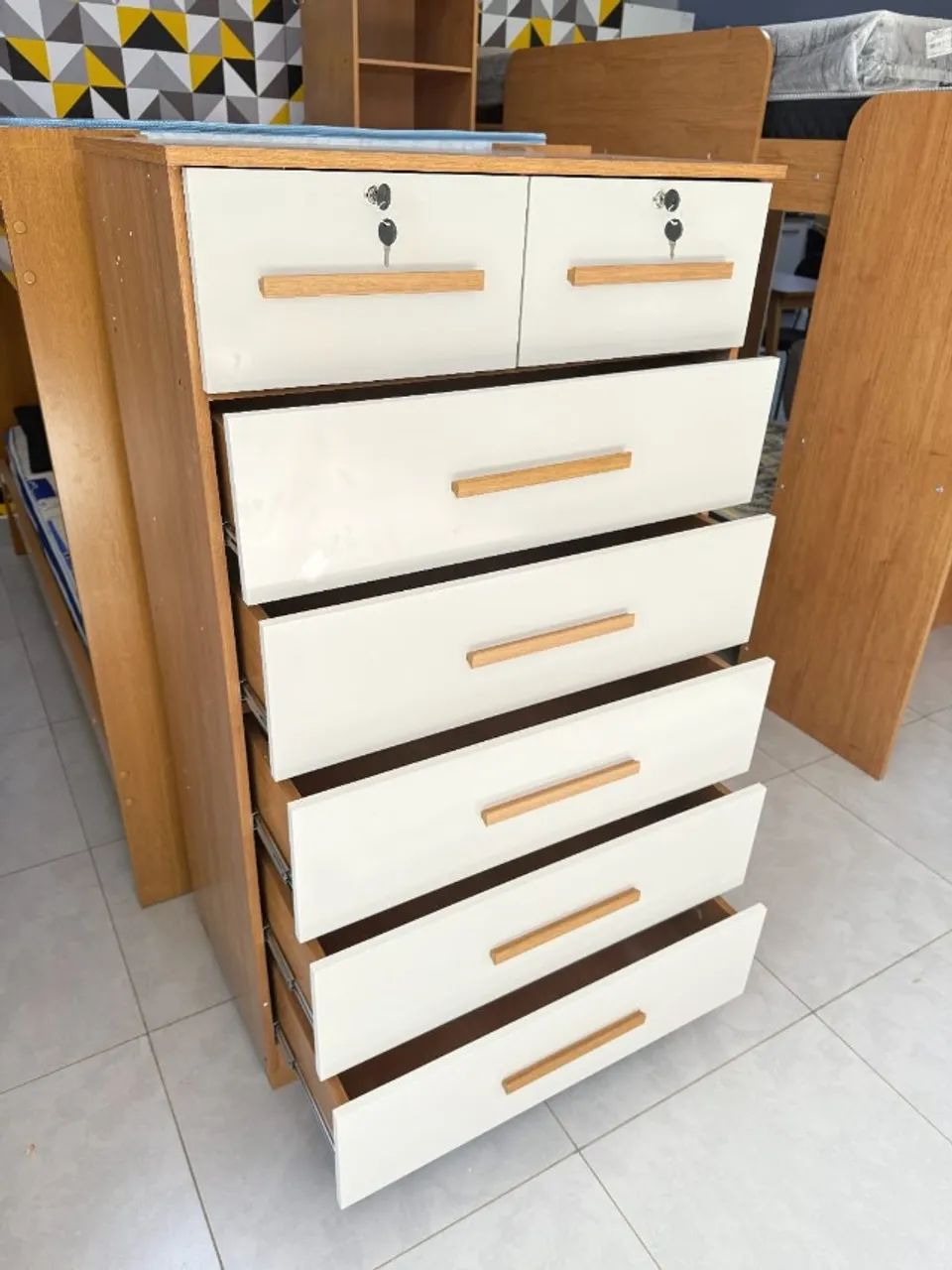 ? LANÇAMENTO ? ? CÔMODA NEW BARCELONA - 7 GAVETAS - Armários e Guarda ...