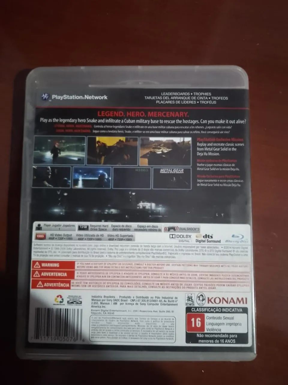 Metal Gear Solid Ground Zeroes de PS3 - Jogos de Vídeo Game - Centro ...