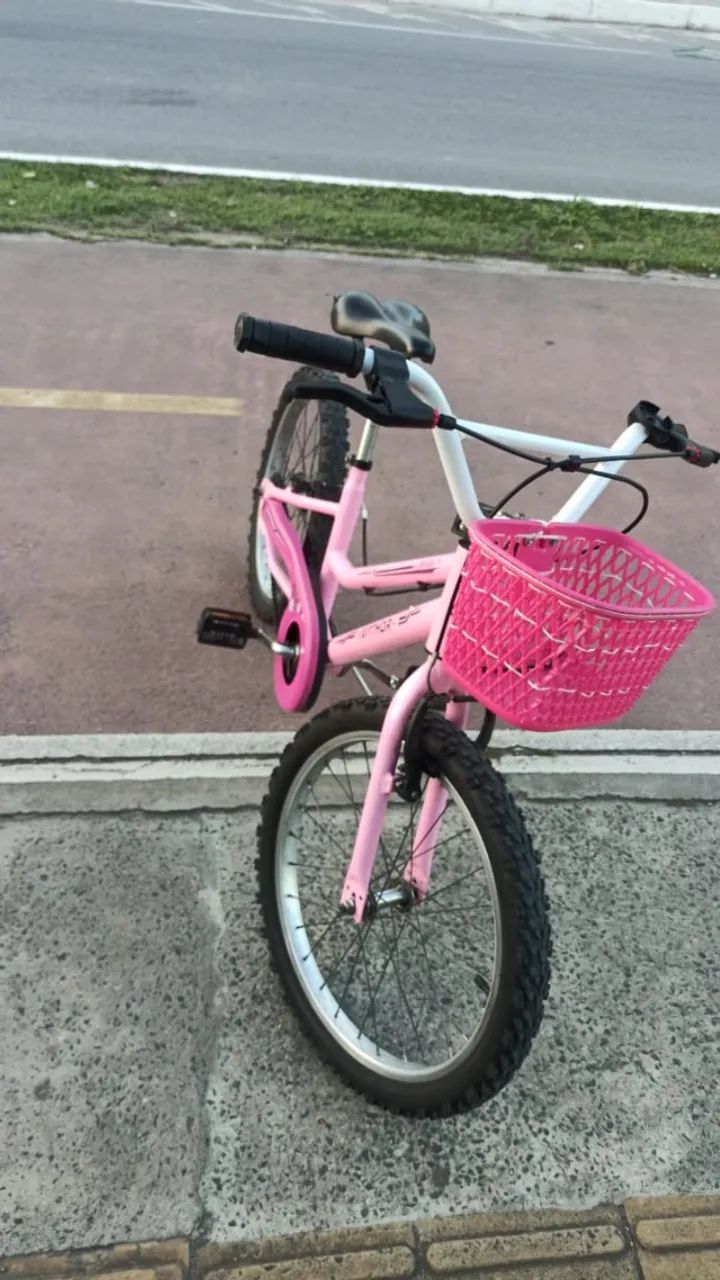 Bicicleta Infantil Bella Aro 20 Aro de Alumínio com Cesta - Rosa ...